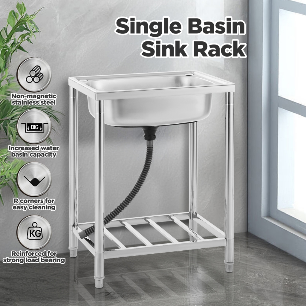 Singki Dapur L60*cm Sinki Dapur Kitchen Sink With Stand Wash Basin ...