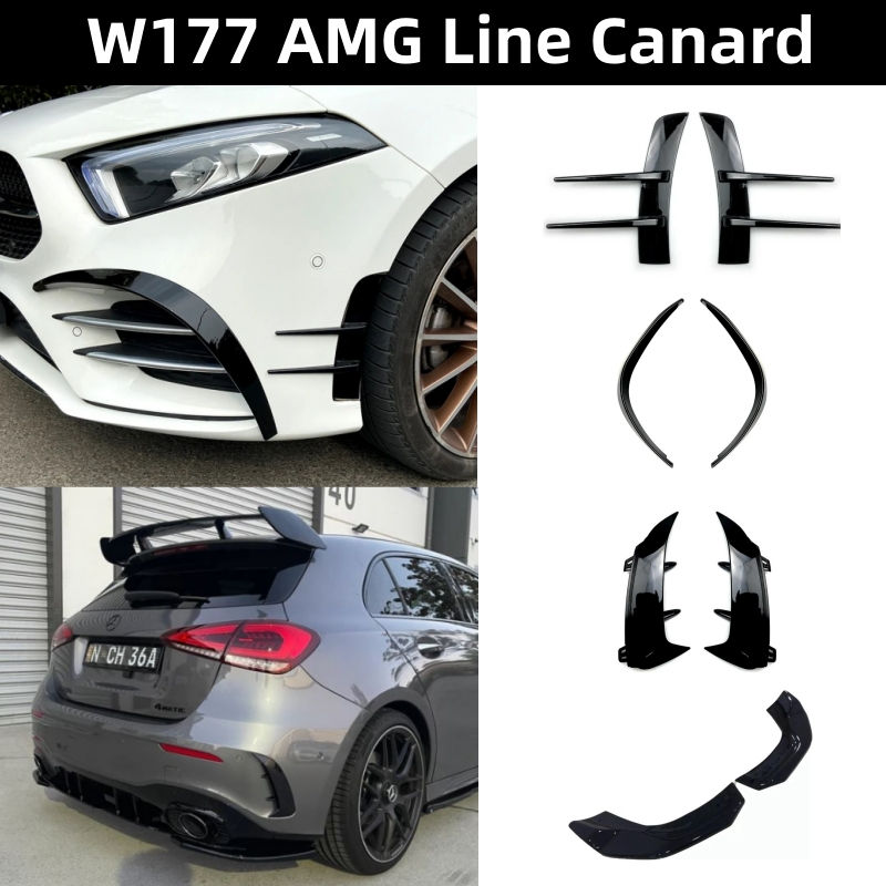 Mercedes A-Class W177 AMG Line Canard Front Rear Bumper A180 A200 A250 ...