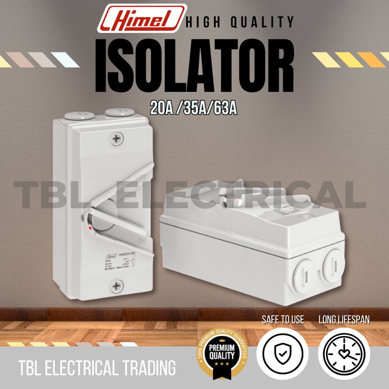 🔥SIRIM🔥HIMEL Weatherproof Isolator 3 Phase/Pole Switch 20A / 35A / 63A | Shopee Malaysia