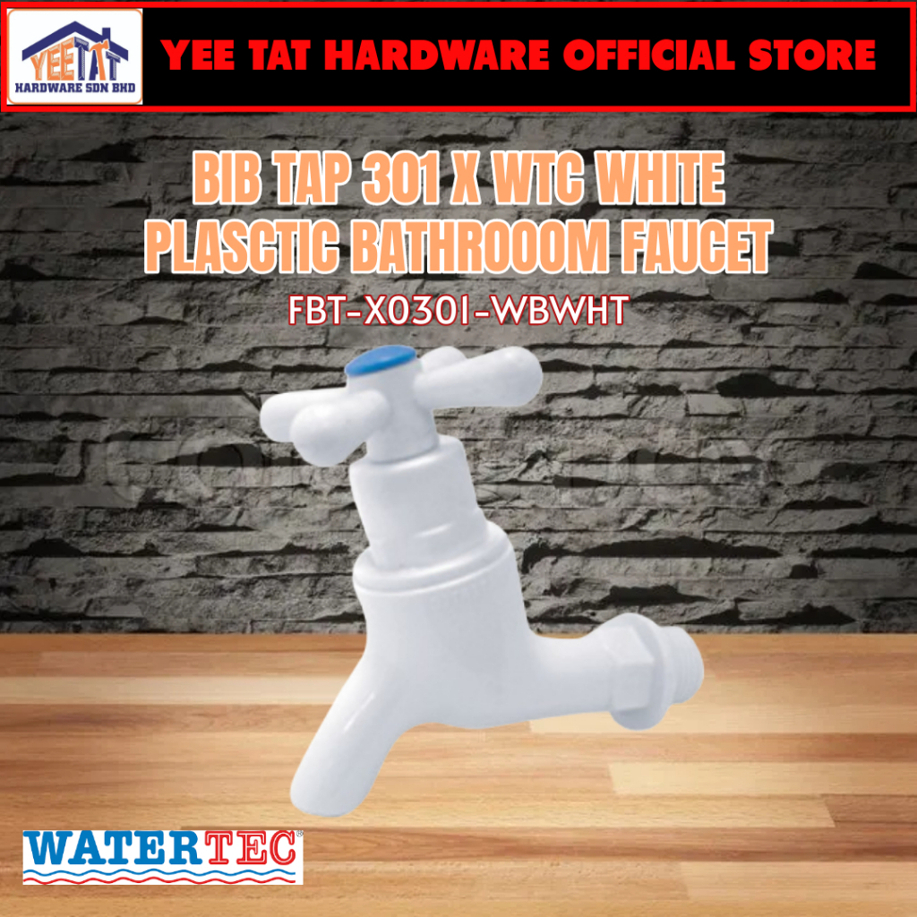 [ WATERTEC ] BIB TAP 301 X WTC WHITE PLASTIC BATHROOM FAUCET | Shopee ...