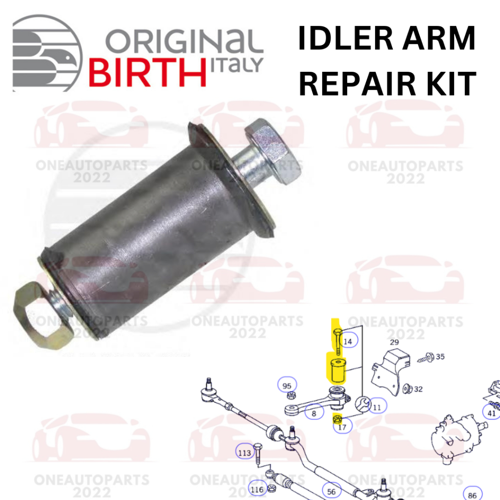 ORIGINAL BIRTH ITALY STEERING IDLER ARM REPAIR KIT MERCEDES BENZ W202 ...