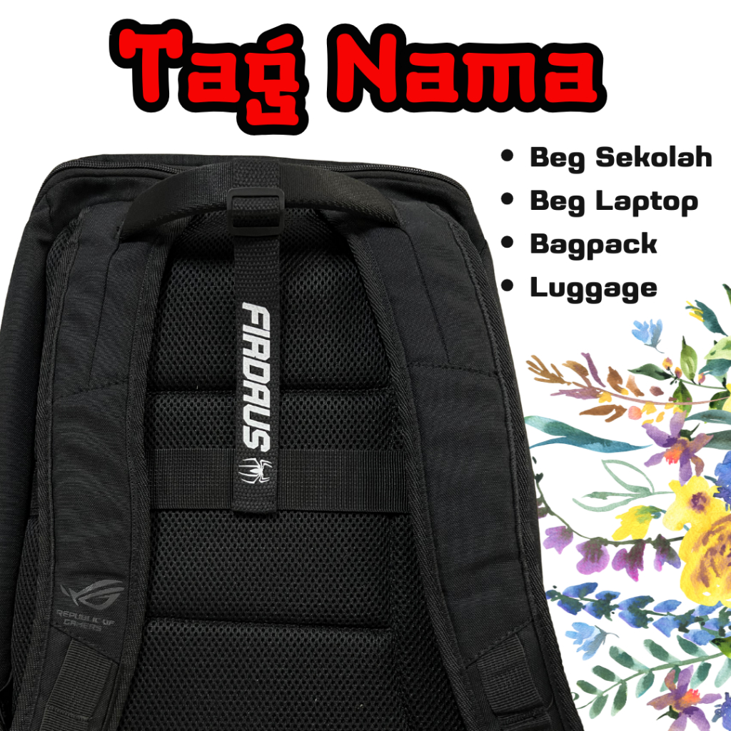 LABEL NAMA || Luggage Tag utk Travel@Umrah/ Beg Sekolah/ Bagpack/ Bag ...