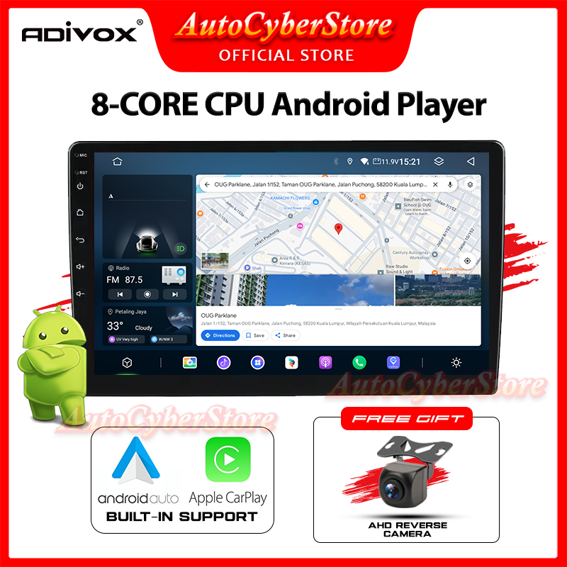 T527 8 Core CPU T9 Android 13 QLED Screen Car Android Player Built-In WIFI GPS Carplay Android ...