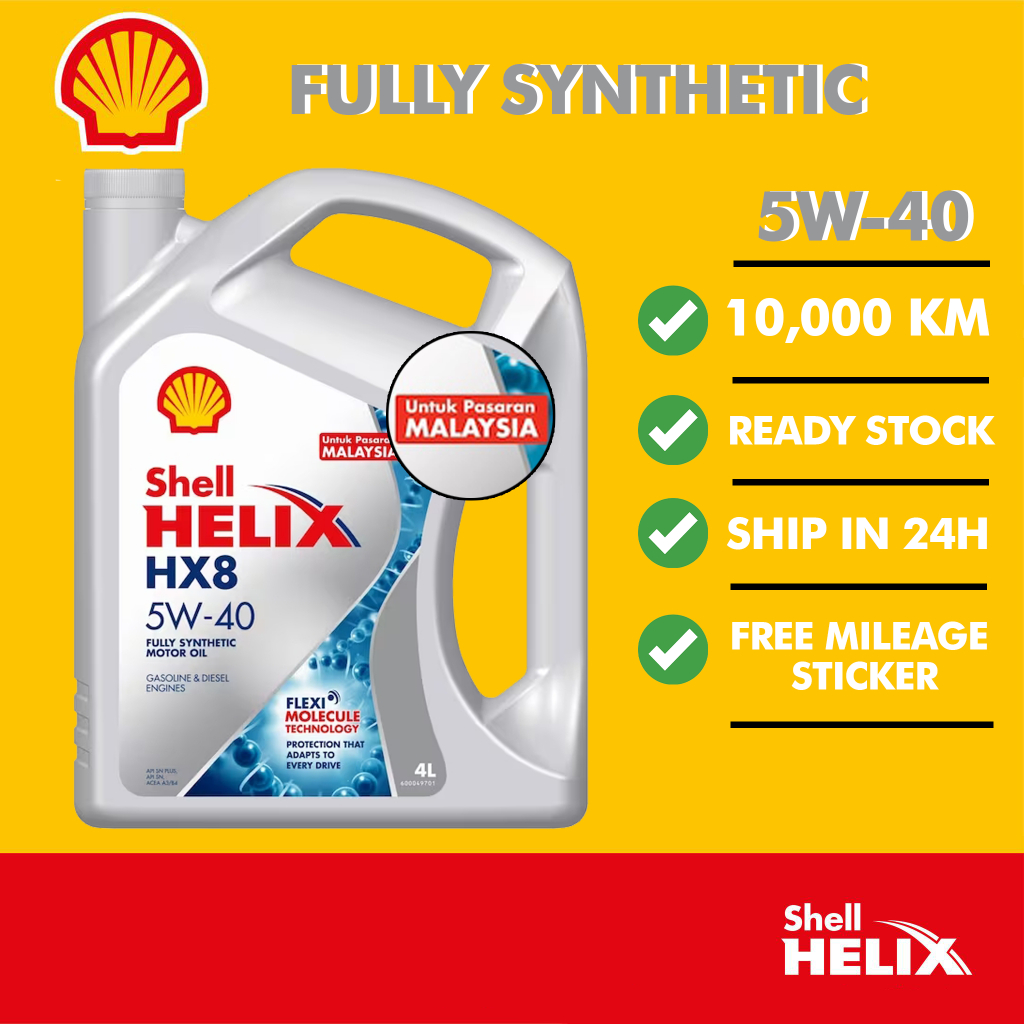 Shell Helix HX8 5W-40 Fully Synthetic Engine Oil (4L) | Shopee Malaysia
