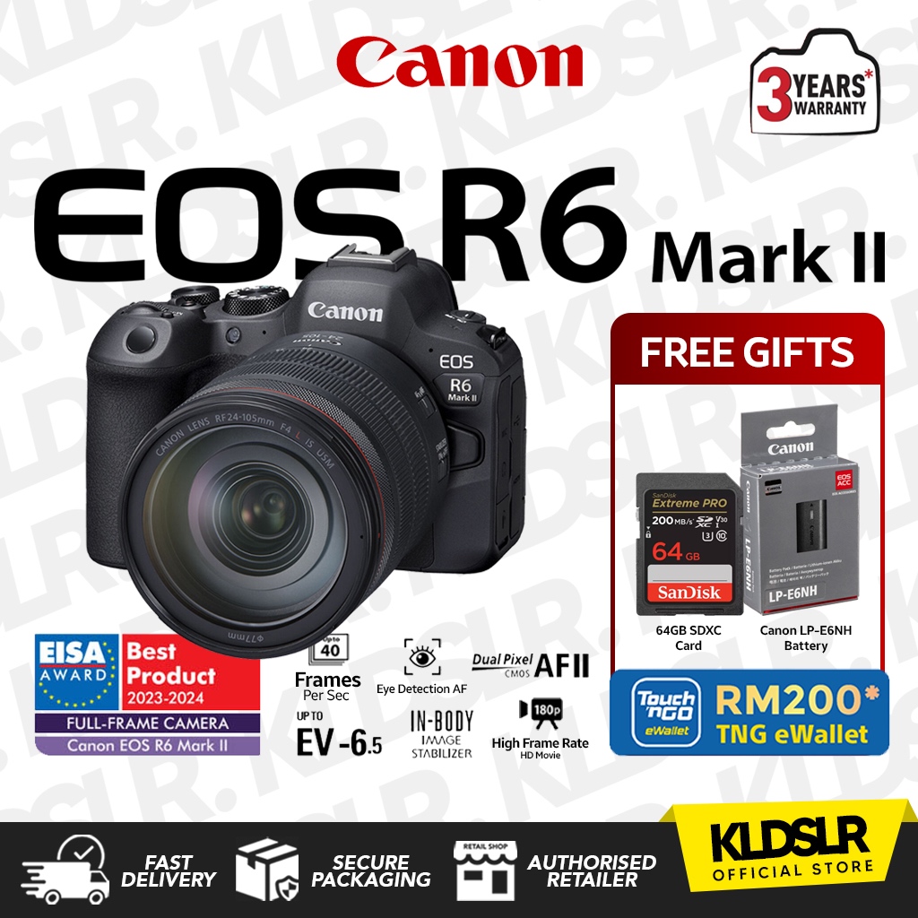 Canon EOS R6 Mark II / EOS R6 II / EOS R6II Mirrorless Camera + RF 24 ...