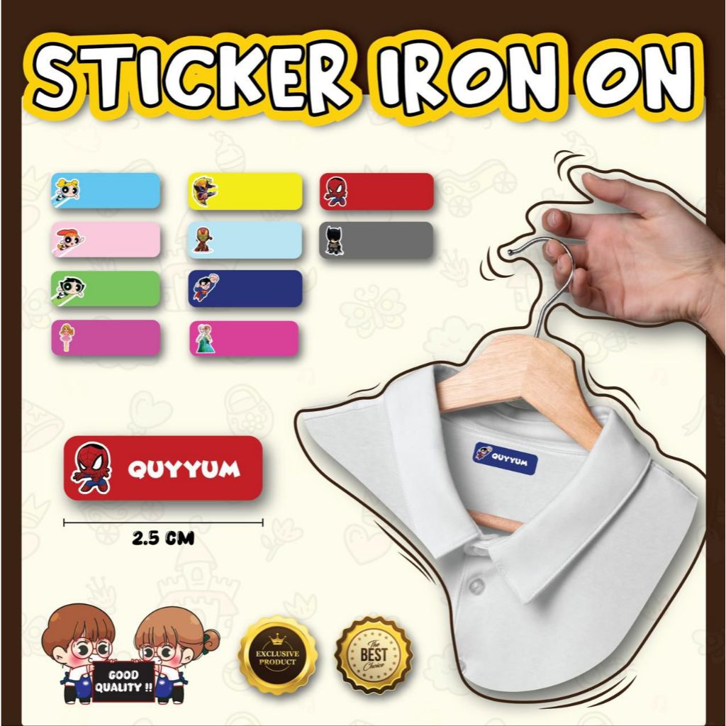 STICKER FABRIC IRON ON KHAS UNTUK KAIN DAN FABRIC ( SESUAI UNTUK ANAK ...