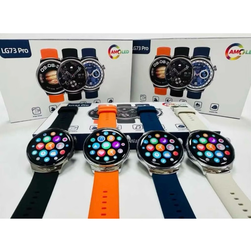 LG73 PRO Smartwatch: 64 Memory, Amoled 1.52”Screen, Bluetooth Connectivity, Radar Scanning Dial ...