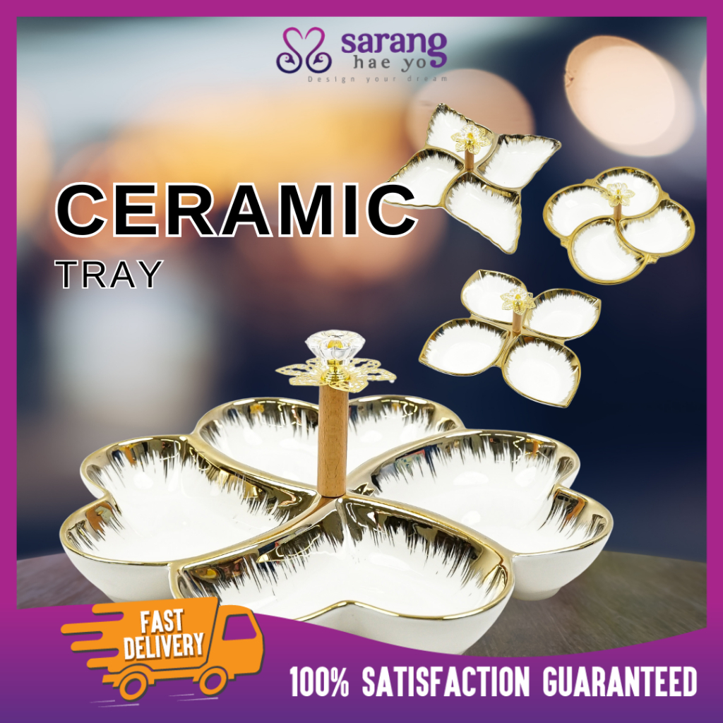 Raya Tray Bekas Kuih Raya Ceramic Tray Balang Kuih Balang Raya Hidang ...