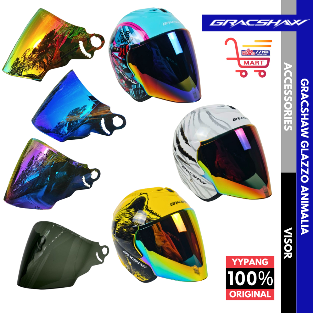 GRACSHAW VISOR HELMET GLAZZO (100% ORIGINAL) | Shopee Malaysia