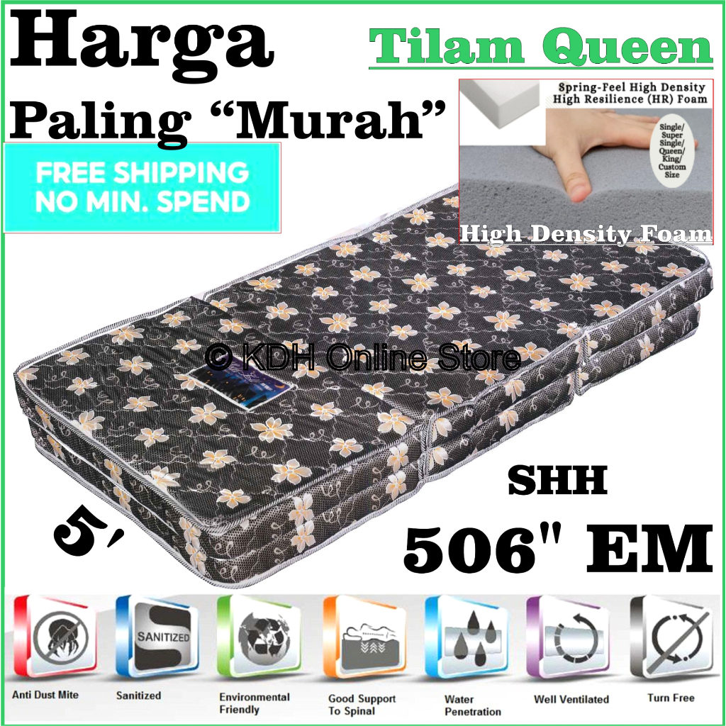 🔥X Caj Shipping🔥506 EM🔥Mattress Queen Matress Tilam Queen Foam Murah 8 ...