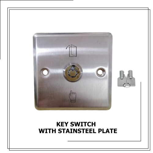 DOOR ACCESS KEY SWITCH WITH STAINSTEEL PLATE (SILVER) | Shopee Malaysia