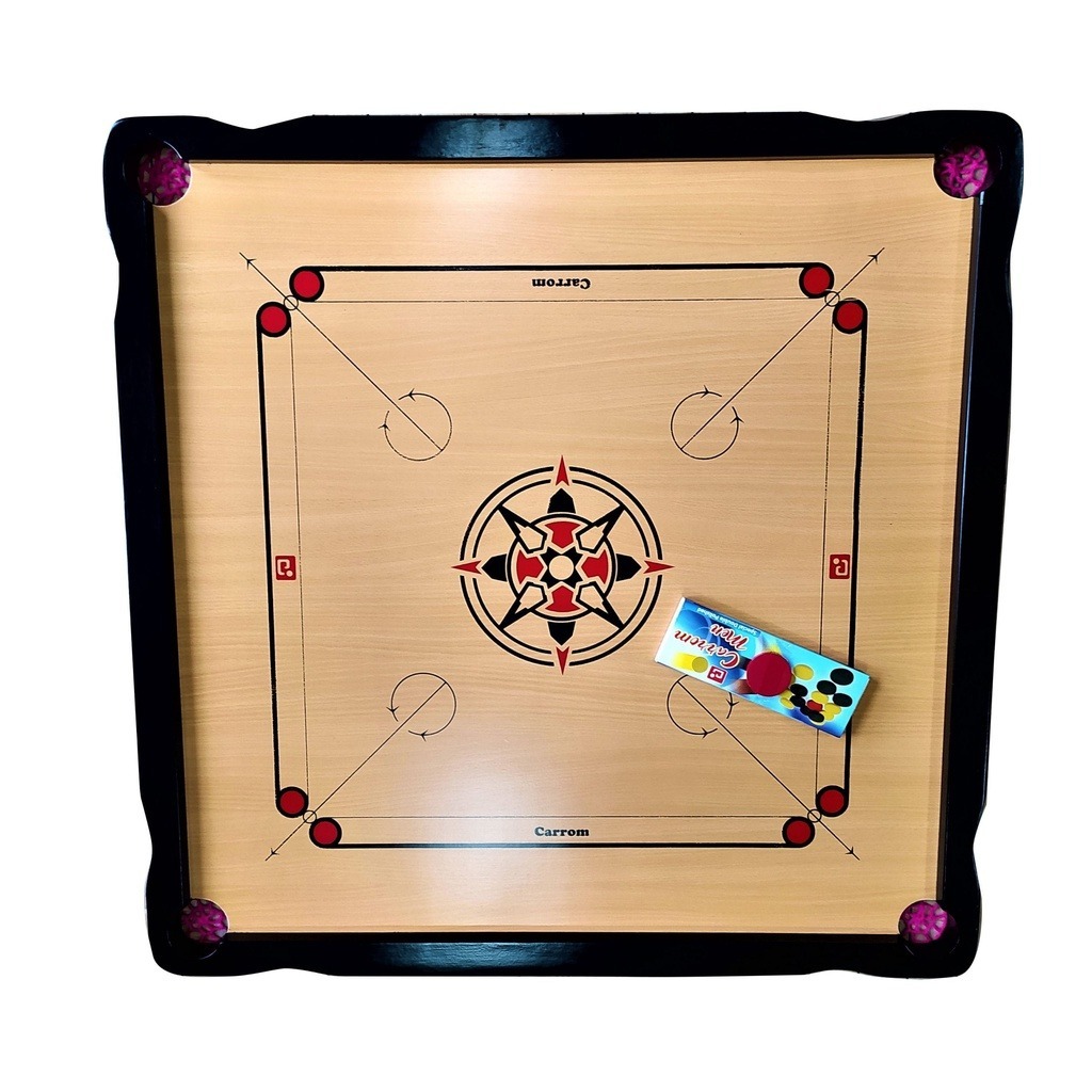 200 Standard Size Carrom Board Set With Carrom Men & Stricker Wooden ...