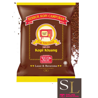 Kluang Black Coffee Cap Televisyen Kopi-O Powder 900g(300g x3)/Serbuk Kopi O Coffee Cap TV 900g ...