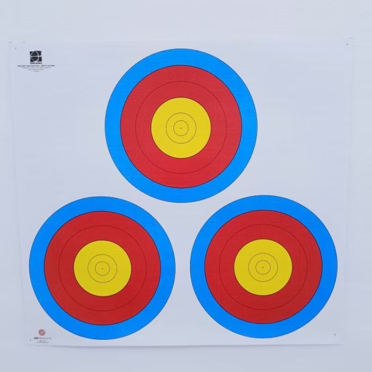JVD ARCHERY TARGET FACE LAS VEGAS 3 SPOT (3 x 20CM) WORLD ARCHERY ...