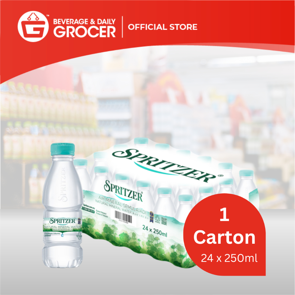Spritzer Natural Mineral Water 24 x 250ML (24 Bottles) 1 Carton | Shopee Malaysia