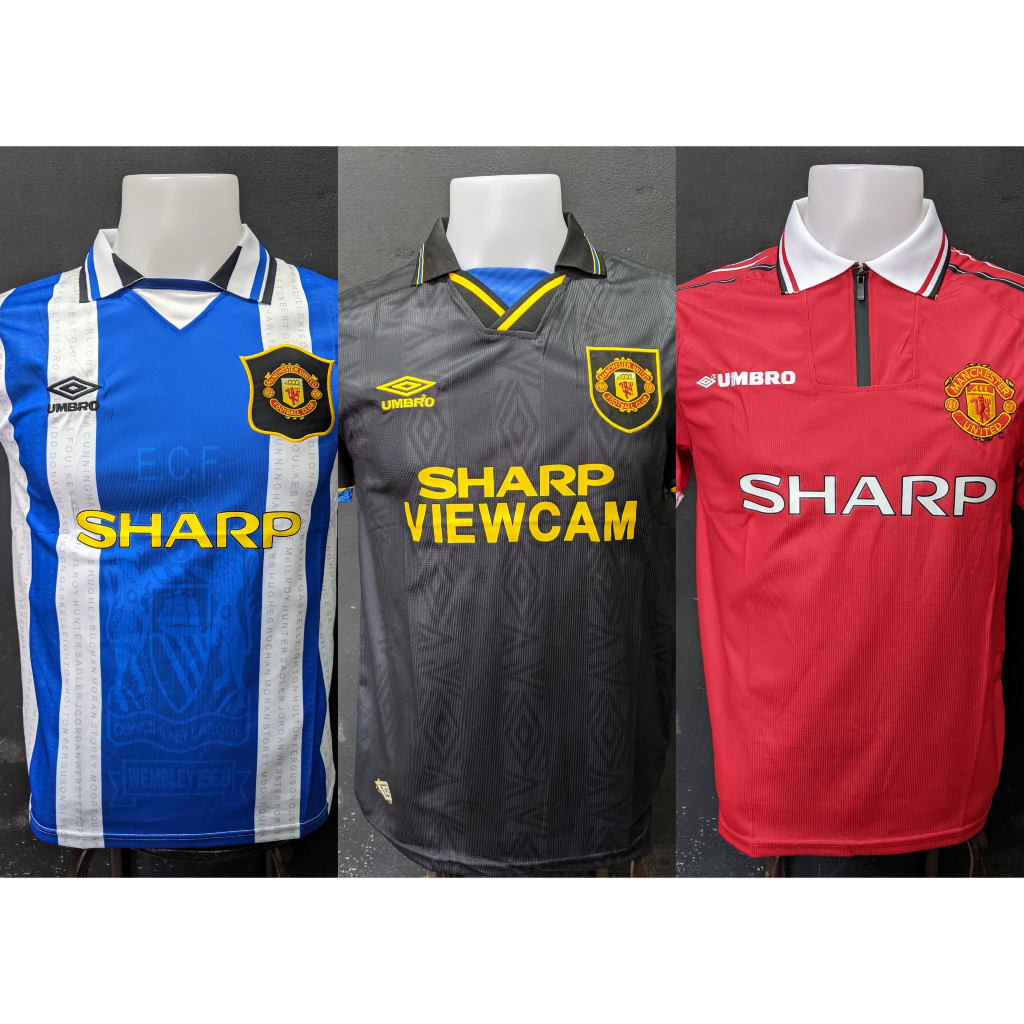 Manchester united jersi retro kit ( jersi manchester united 1998/1999 ...