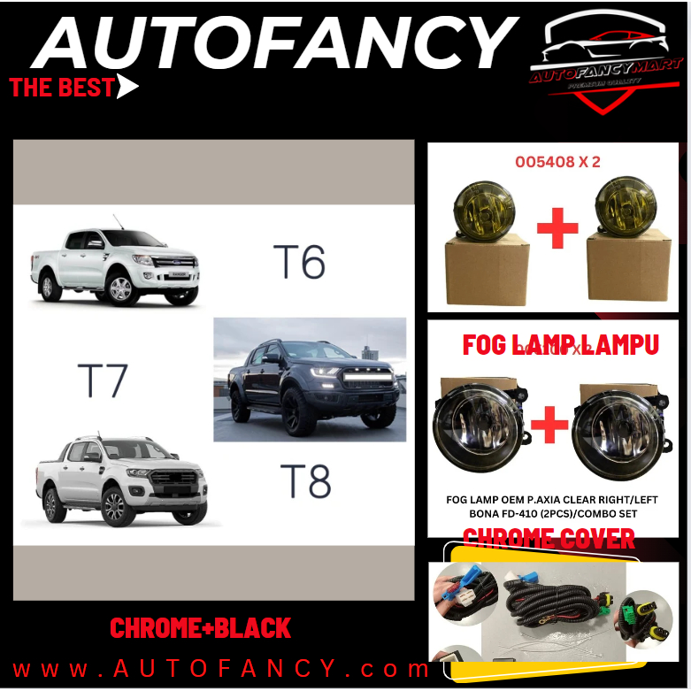 [ FREE BULB H11 ] FORD RANGER T6 T7 T8 FRONT BUMPER FOG LAMP LIGHT ...