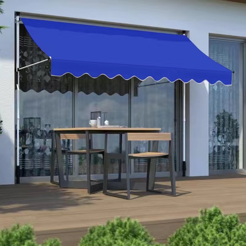 2 to 4m Outdoor shade canopy sun shade mesh canopy garden Hand-cranked ...