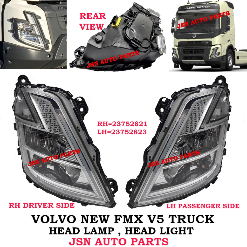 J111S14 HEAD LAMP VOLVO FMX V5 VERSON 5 LORRY TRUCK 23752821 23752823 ...