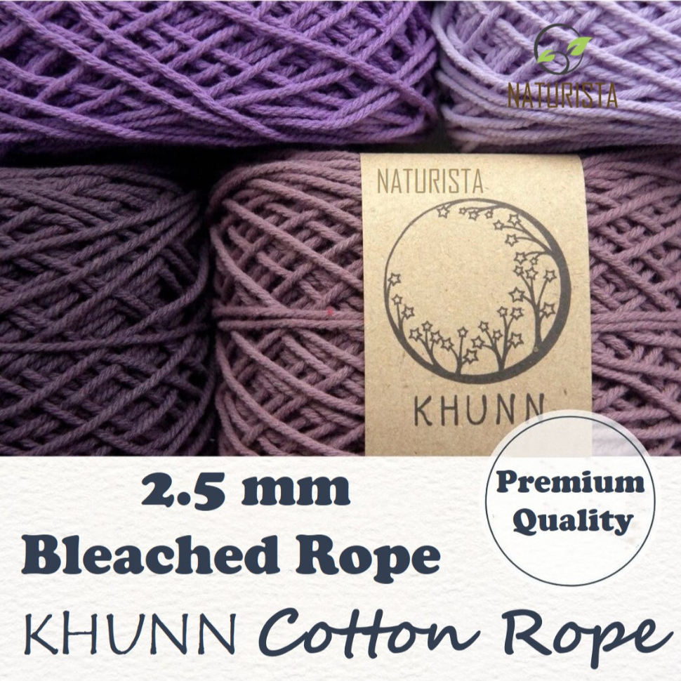 KHUNN Premium Braided Rope Bleached Rope Purple Tone 100 Grams Of Heavy ...