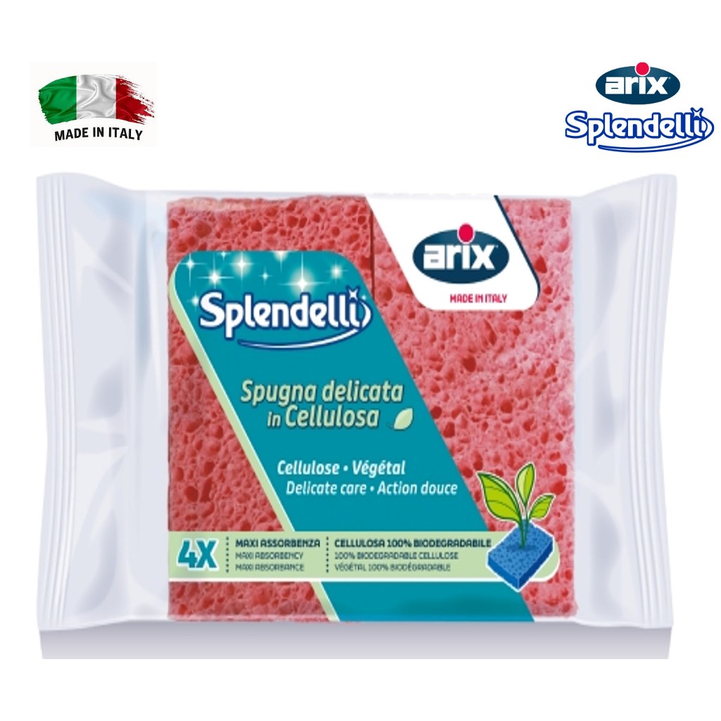 Arix Splendelli Multipurpose Cellulose Sponge 4pcs | Shopee Malaysia