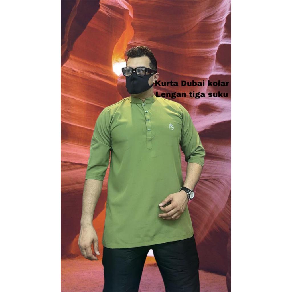 Link-2 Kurta Dubai Baru Kain Mahal Leher Bulat Dewasa Shj Size Kain ...