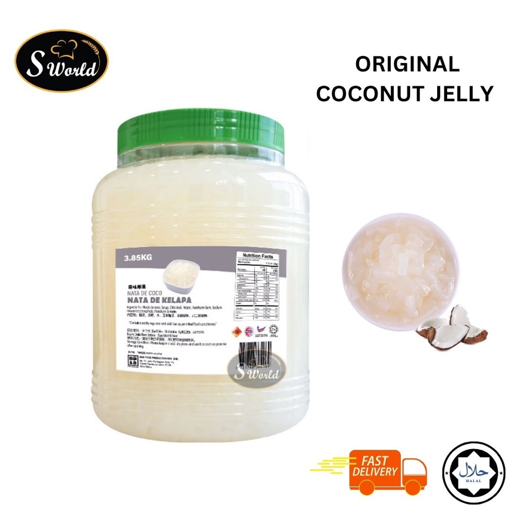 (HALAL) COCONUT JELLY (Original) NATA DE COCO// NATA DE KELAPA 3.85KG ...