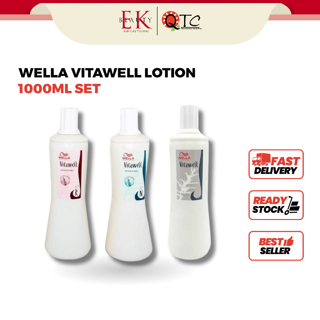 Wella Vitawell Permanent Wave Neutralizer Lotion Set (1000ml) | Shopee ...