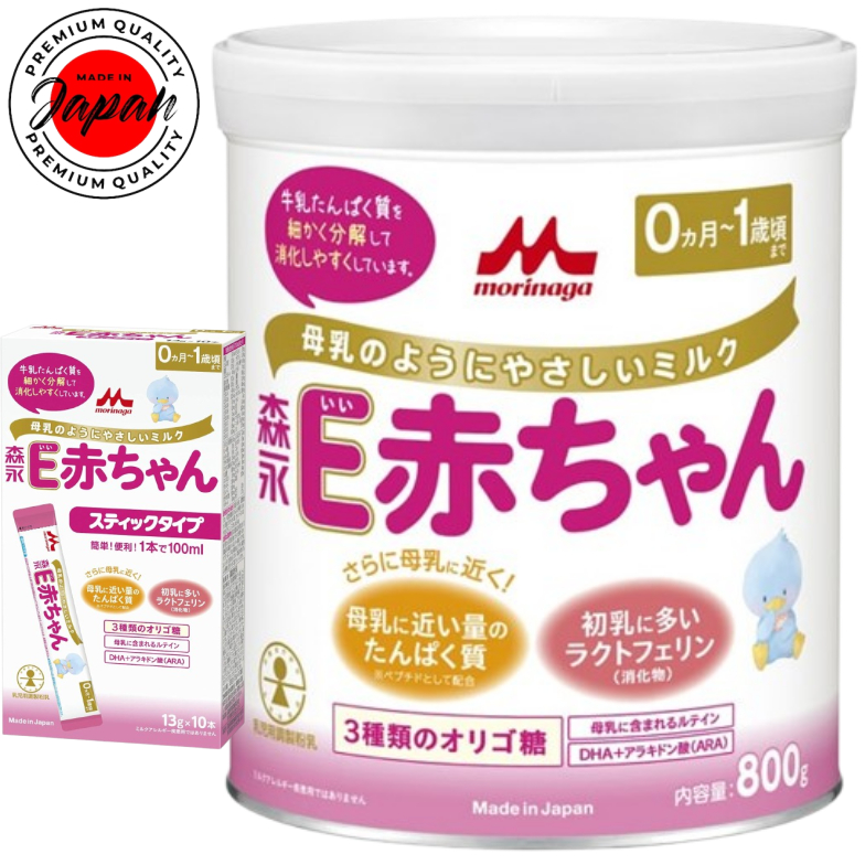 Morinaga E Akachan [Large can 800g/Small can 300g/Stick type 13g x 10 ...