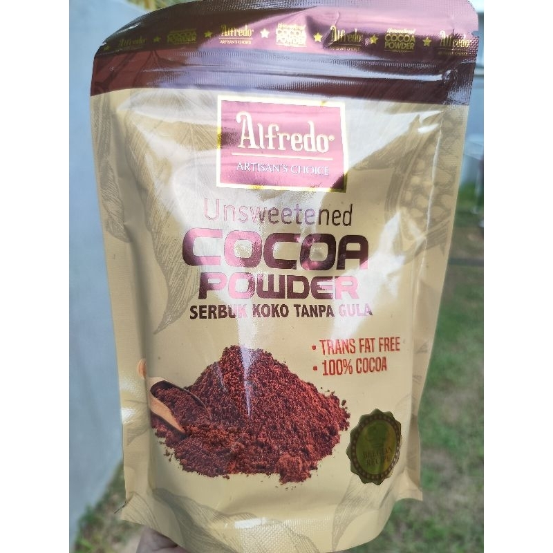 Serbuk Koko Tanpa Gula Unsweetened Cocoa Powder Alfredo (200g) Ready ...