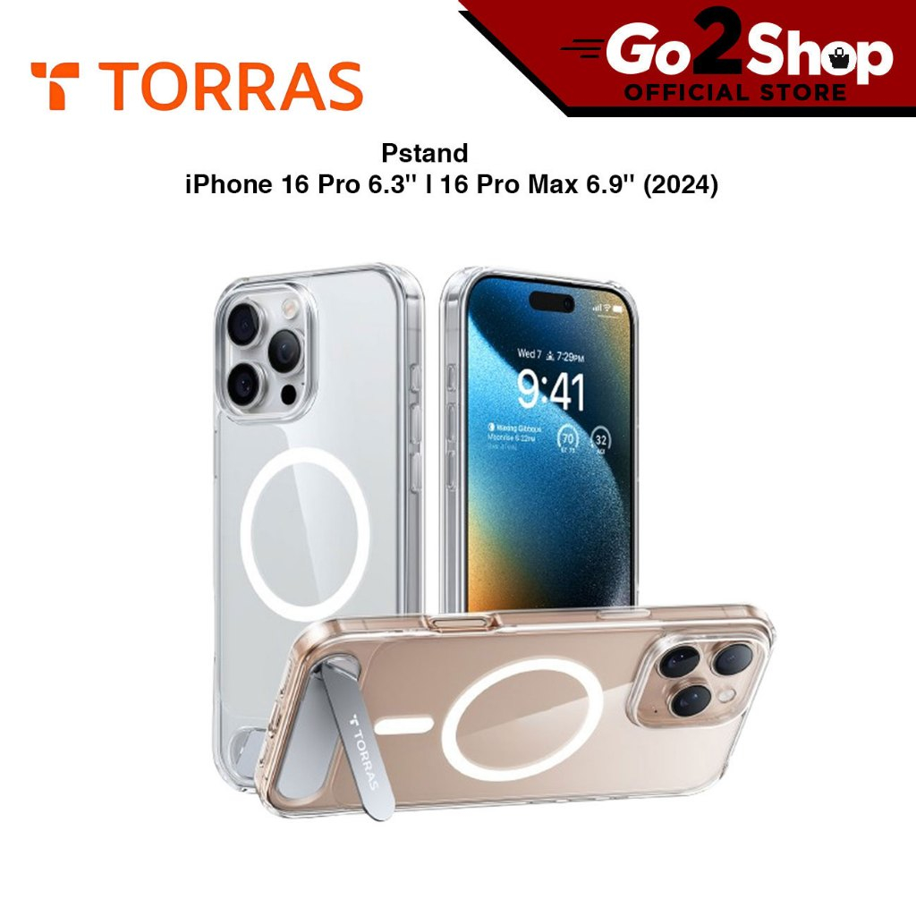 TORRAS Pstand Series Case for iP 16 Pro 6.3''/16 Pro Max 6.9'' (2024 ...