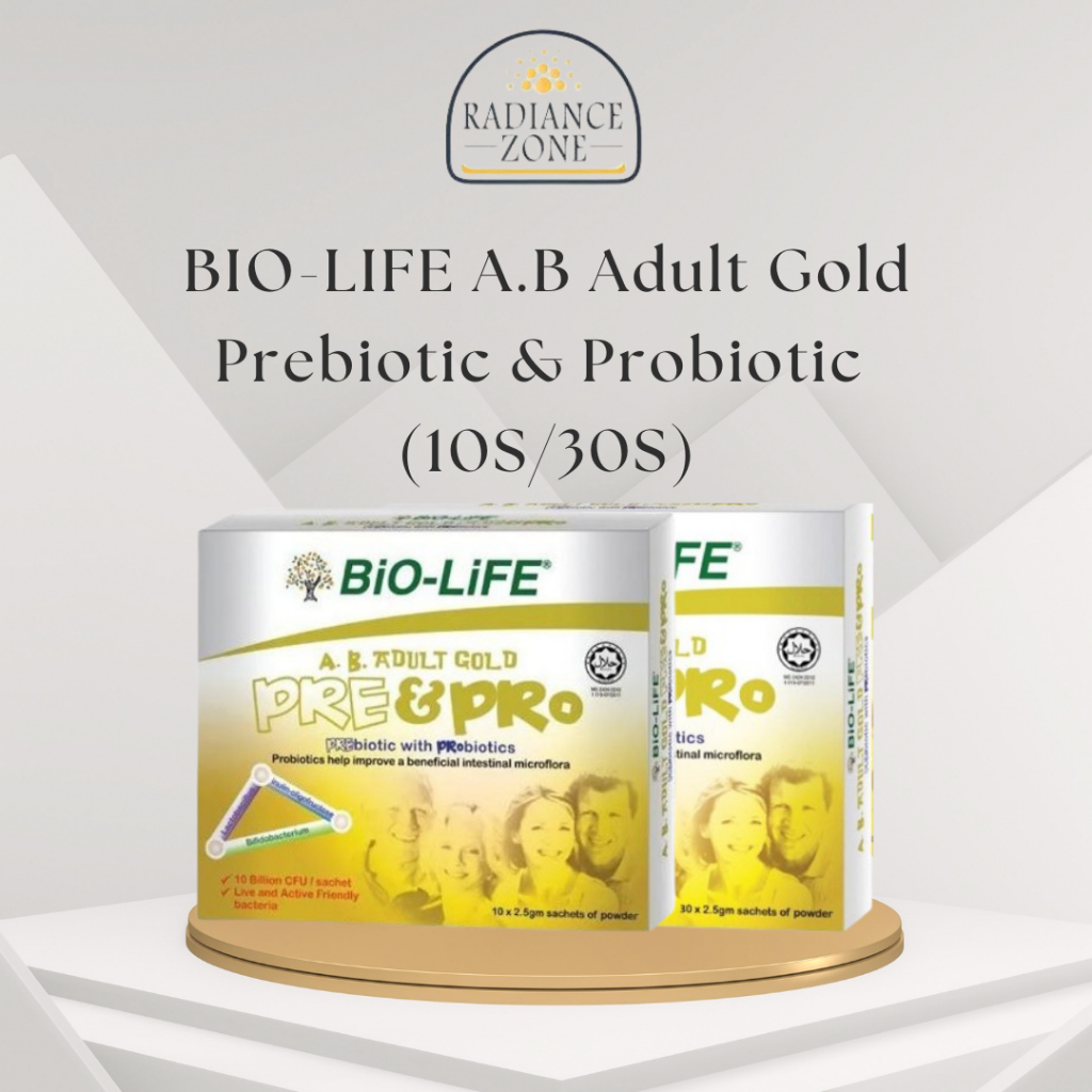 BIO-LIFE A.B Adult Gold Pre & Pro (2.5gX10's & 2.5gX30's) -Prebiotic ...