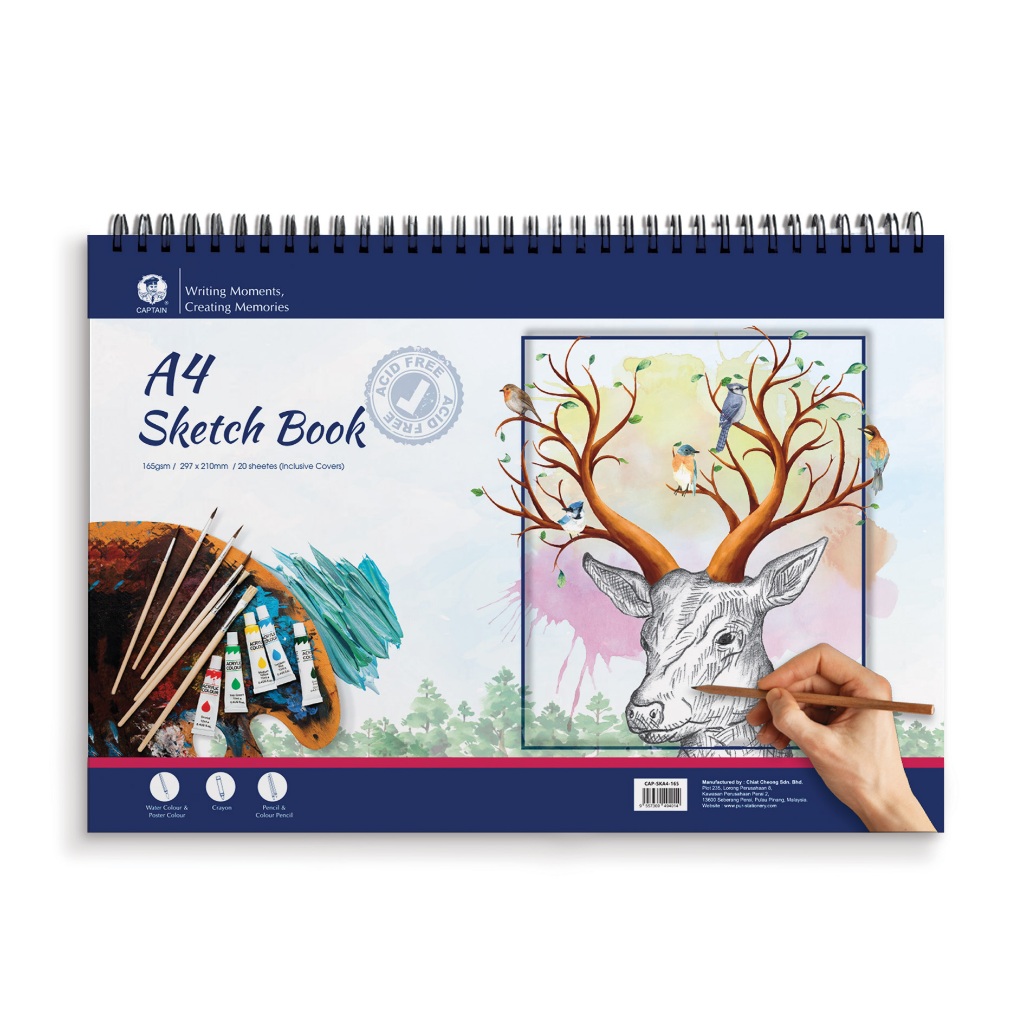 3Pack of A4 size spiral sketchbook, Sketchbook for drawing & sketching ...