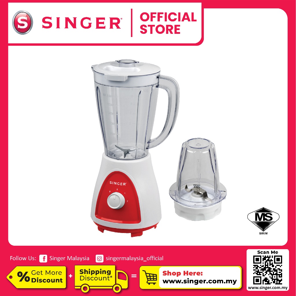 Singer 2 in 1 Blender (1.5L) BL1008 | Shopee Malaysia