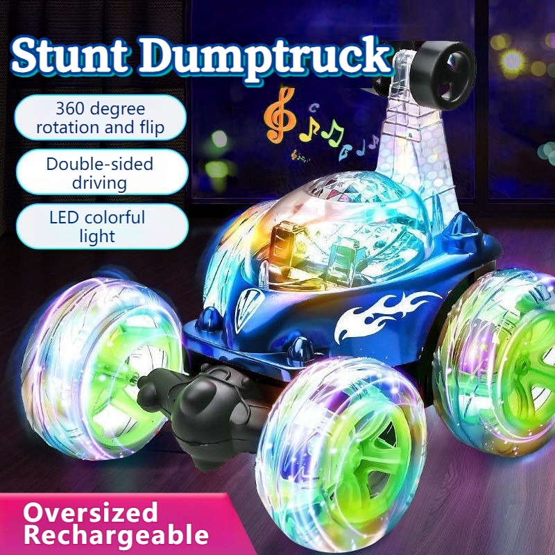 Remote Control Car Toys Rechargeable Stunt Car 360° Rotating Vehicles ...