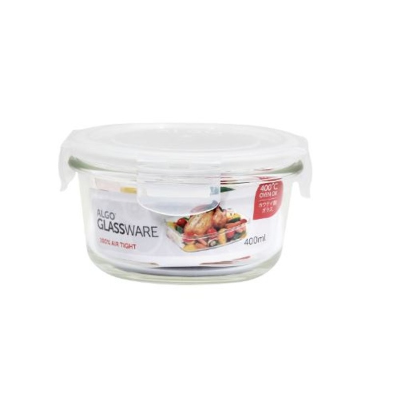 Algo Round Glass Food Container (400ml/550ml/850ml) | Shopee Malaysia
