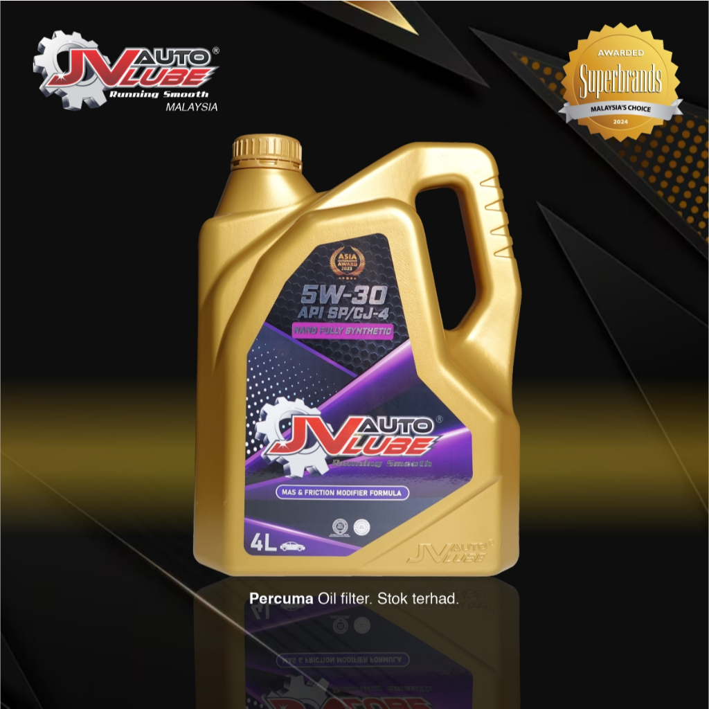 JV AUTO LUBE ENGINE OIL FULLY SYNTHETIC 5W-30 (4LITER) 10,000KM ...
