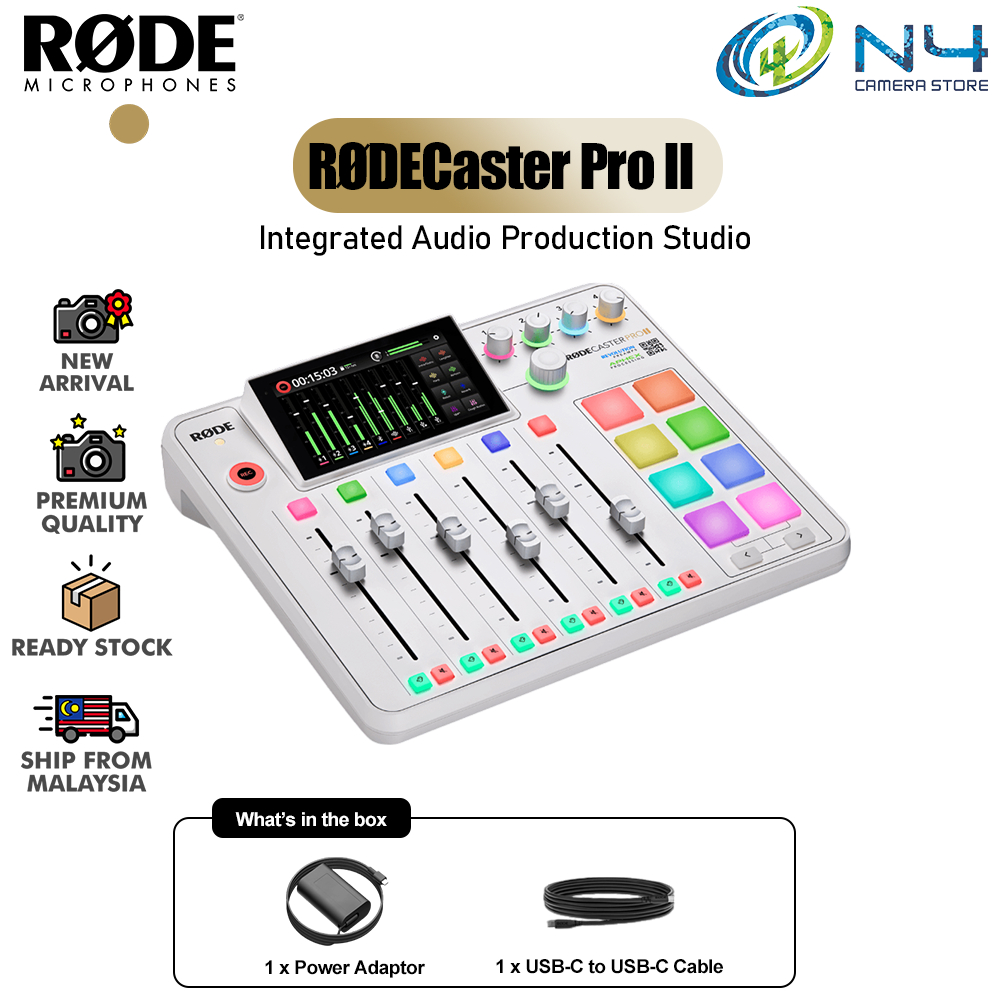 RODE Caster Pro II WHITE Integrated Audio Production Studio | Shopee ...