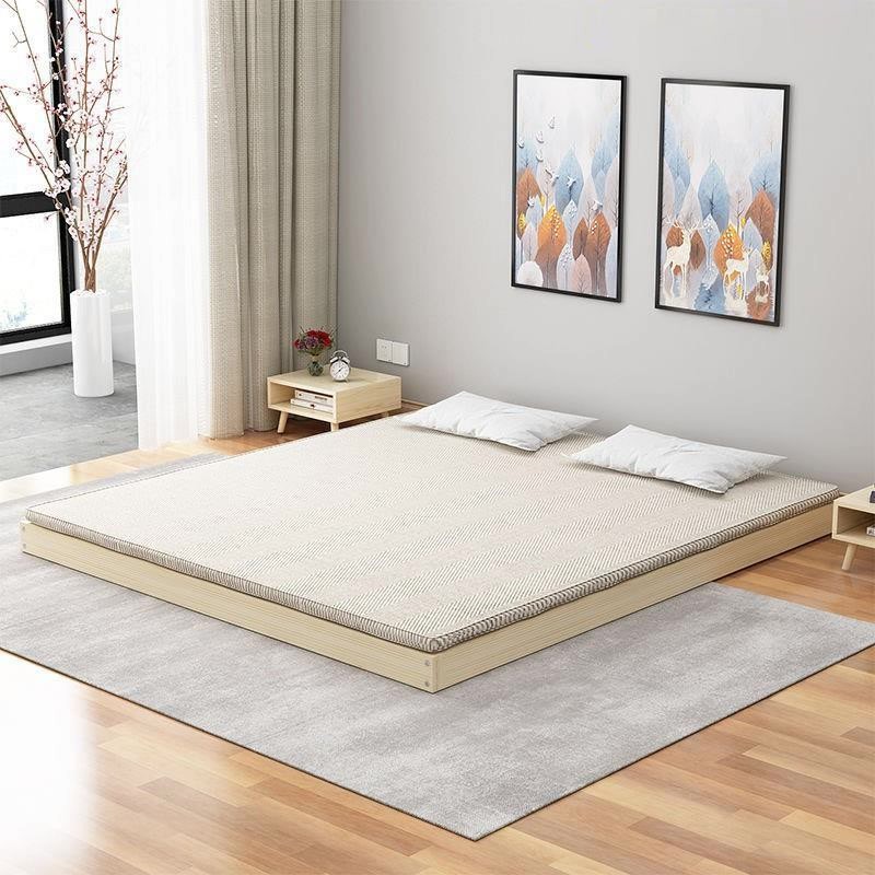 katil king Simple solid wood bed 1.5m tatami without headboard 1.2m ...