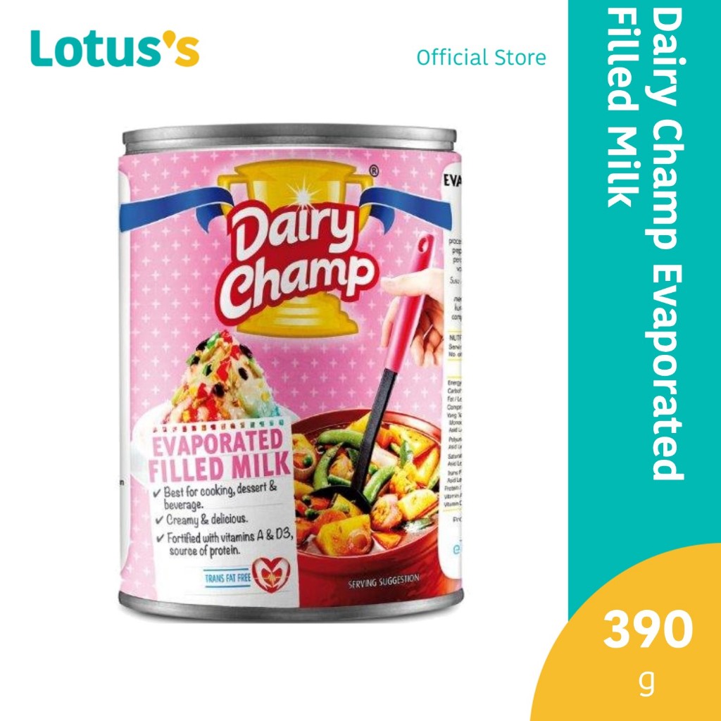 Dairy Champ Evaporated Filled Milk (390g) | Shopee Malaysia