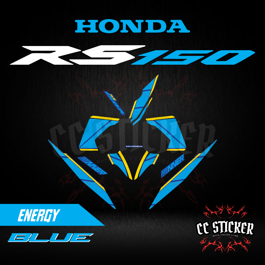 HONDA RS150 WINNER V1 V2 V3 | STICKER STRIPE MOTOR 1991 ENERGY ...