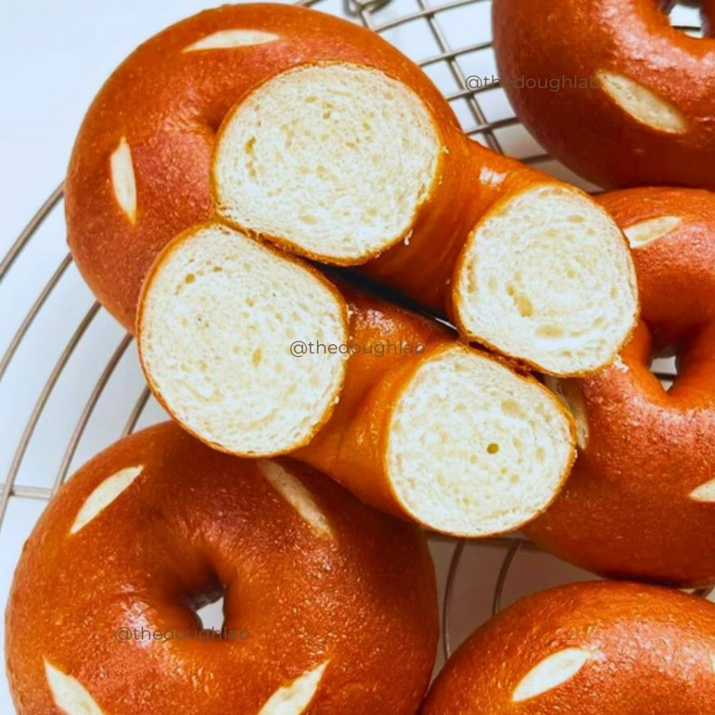 (6pcs) Plain Pretzel Wholemeal Bagels (6粒) 原味碱水全麦贝果 - 低糖低油 Low Sugar ...