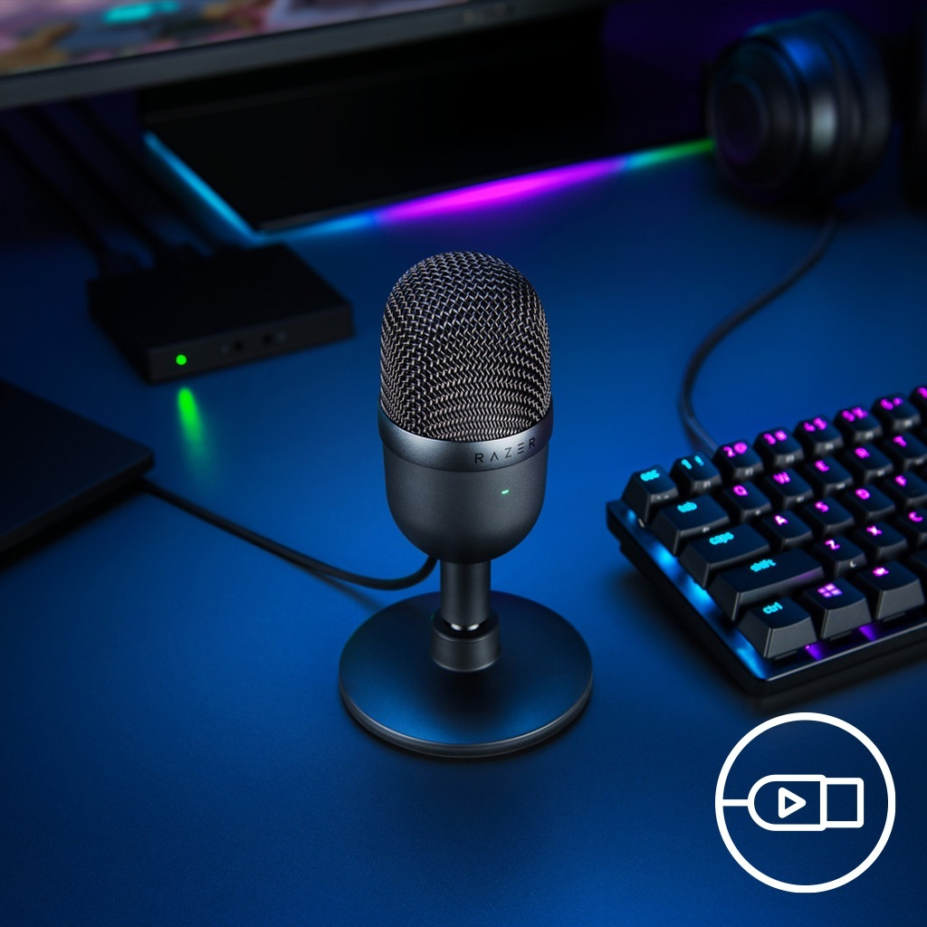 Razer Seiren Mini Gaming Mic Razer Mic Microphone Gaming (White/Black ...
