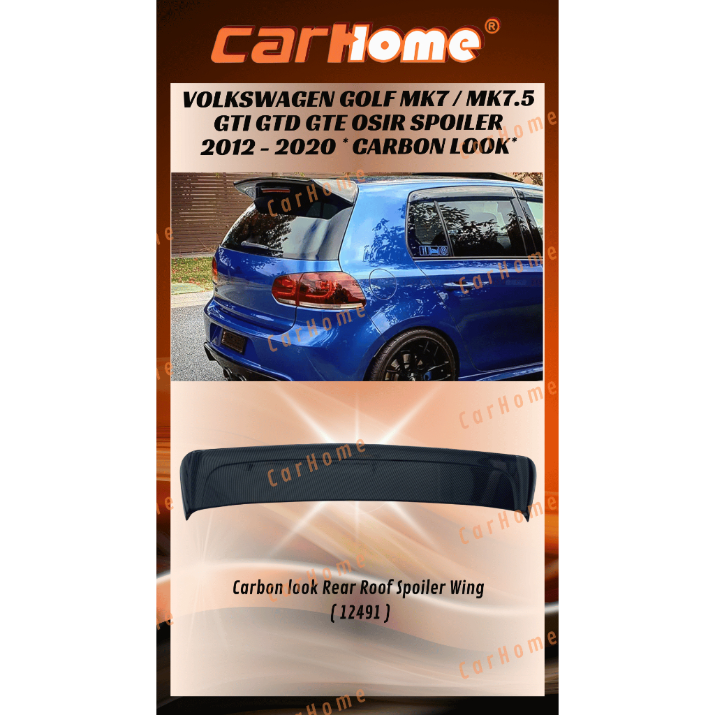 Volkswagen Golf MK7 / MK7.5 GTI GTD GTE OSIR SPOILER 2012 - 2020 ...
