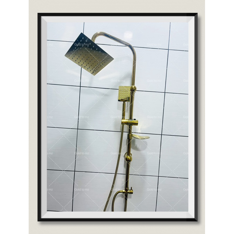 Two in One Shower Set GOLD Edition Luxury Glossy GOLD Color ...