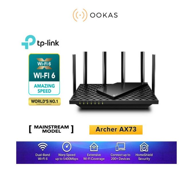 Tp-Link Archer AX73 AX5400 Dual Band Gigabit Wifi 6 Router - Support ...