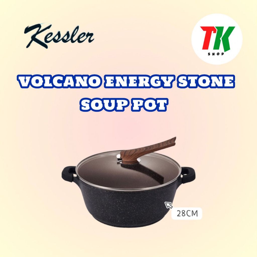 🔥TK SHOP TRADING🔥READY STOCK🔥KESSLER 28CM Volcano Energy Stone Soup Pot ...