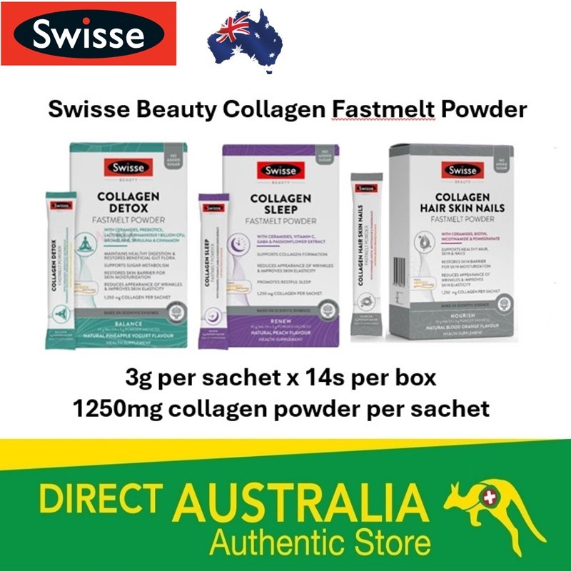 Swisse Beauty Collagen Fastmelt Powder Detox Sleep HSN | Shopee Malaysia