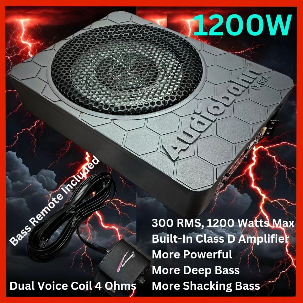 AUDIOBAHN Underseat Subwoofer Immortal Series AB-10WF.2D │ 10 Inch ...
