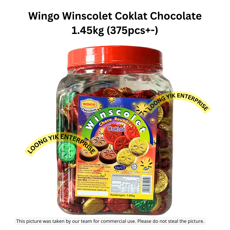 Wingo Winscolet Coklat Chocolate 1.45kg (375pcs+-) | Shopee Malaysia